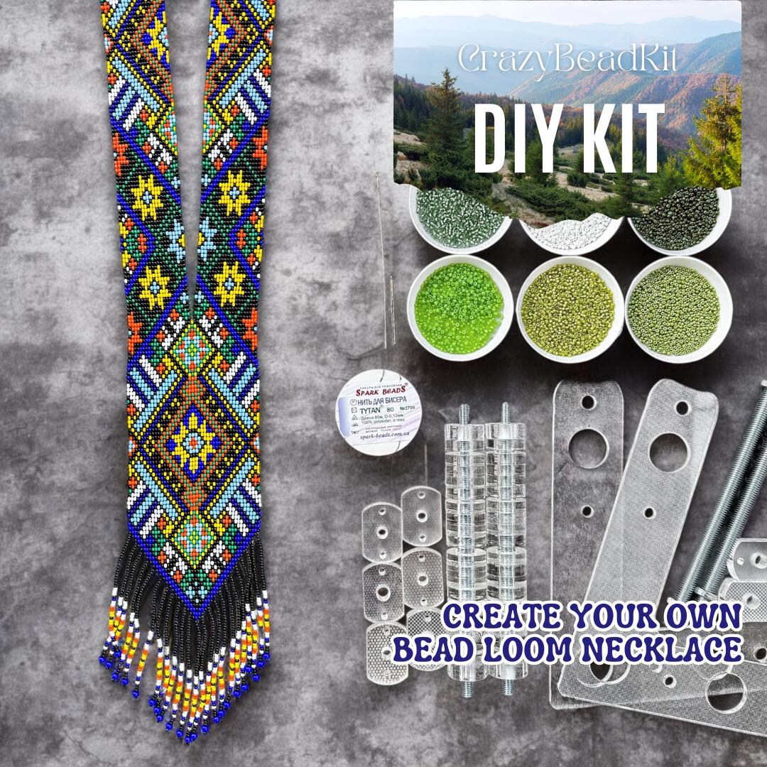 DIY Bead Loom Necklace Kit "vibrant Tribal", Create a Stunning Beaded ...