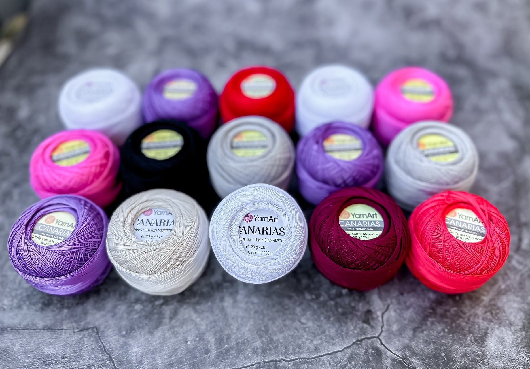 Bead Crochet Thread CANARIAS for Small Beads, YARNART for Bead Crochet ...
