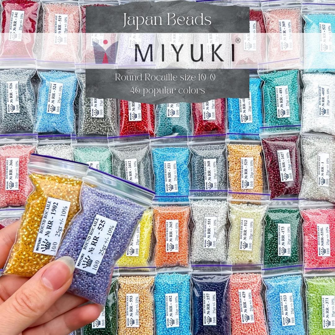 Miyuki Round Rocailles Beads, Opaque Japanese Seed Beads Size 10/0 ...