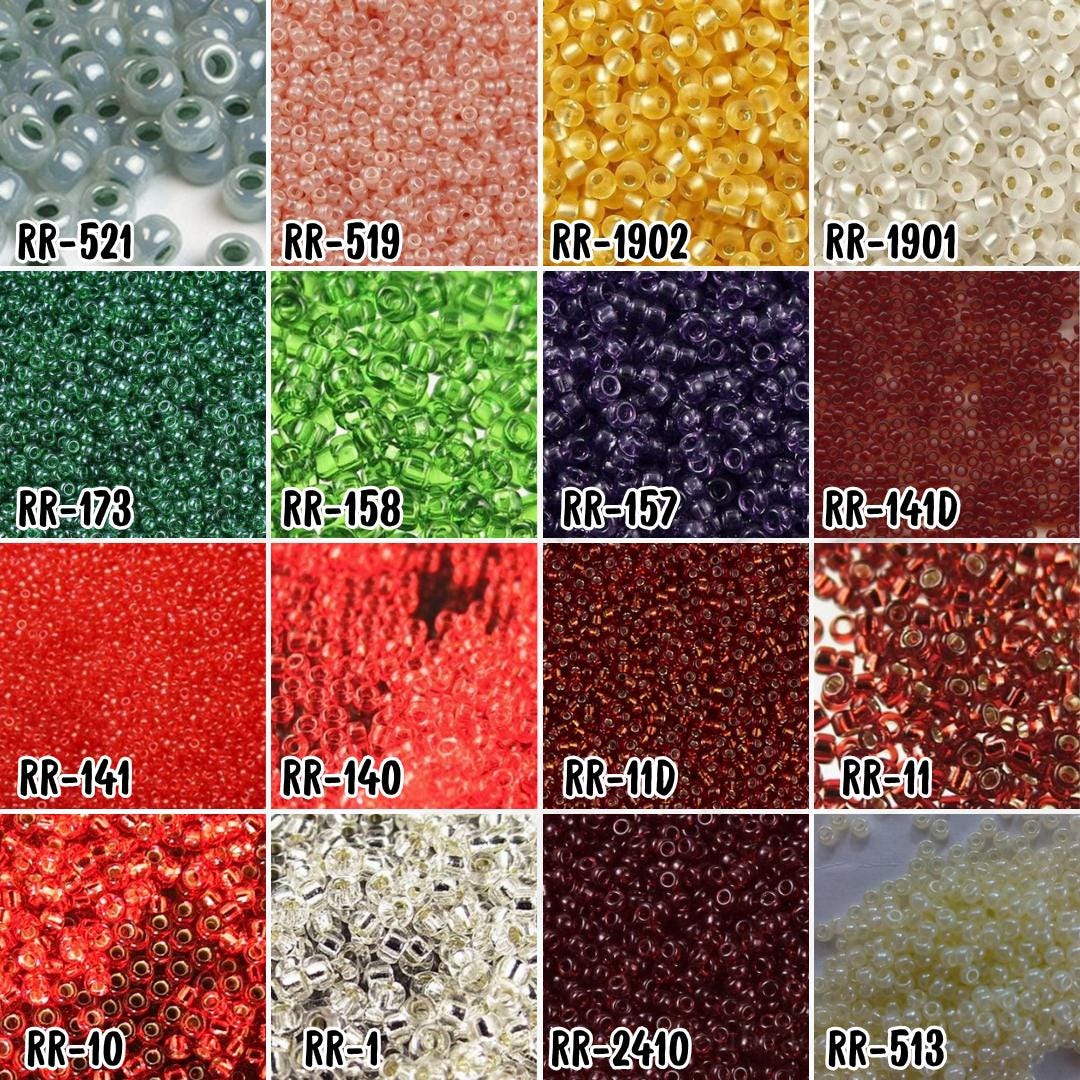 Miyuki Round Rocailles Beads, Opaque Japanese Seed Beads Size 10/0 ...
