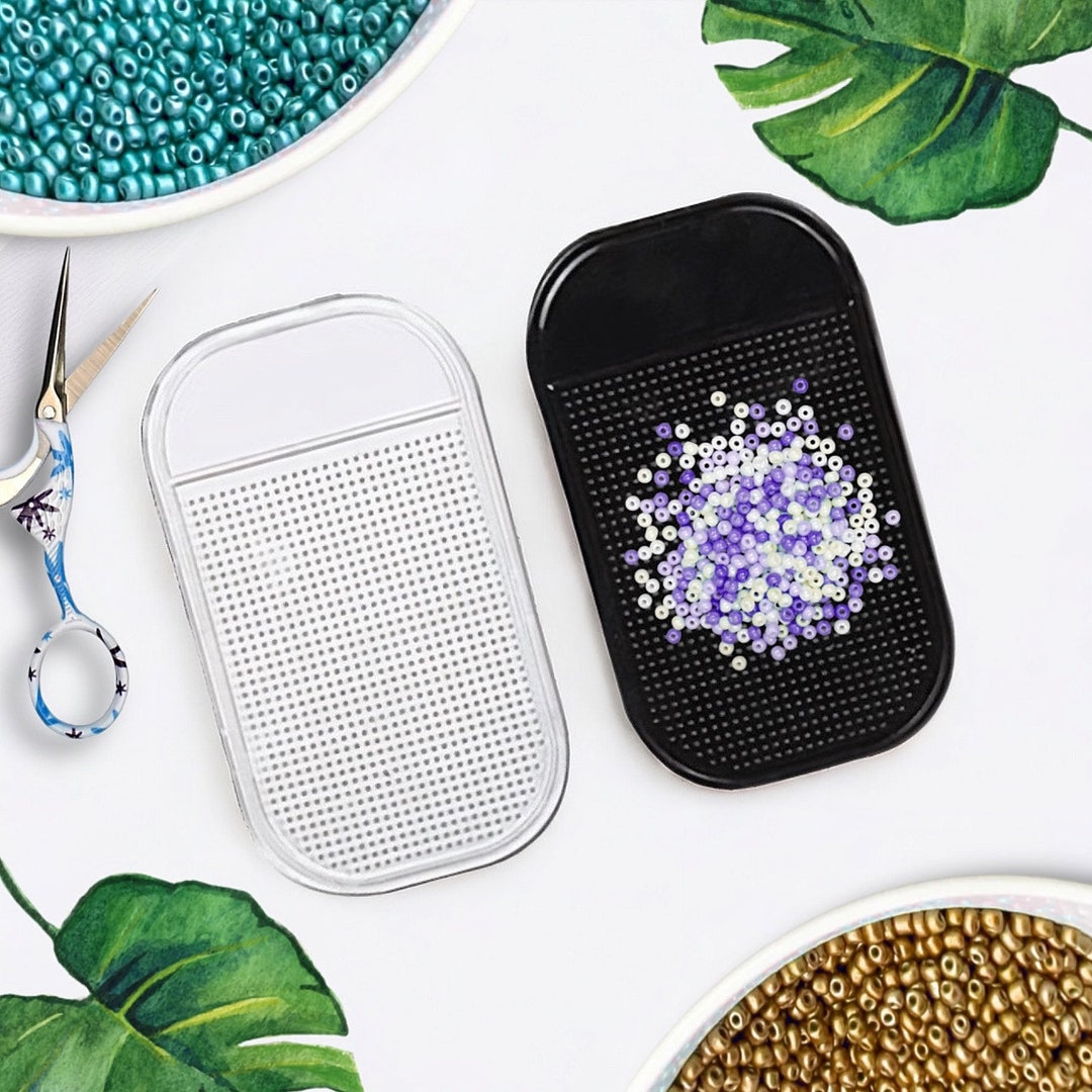 Sticky Bead Mat, Reusable Clear Black Mat, Jewelry Making, Bead Holder ...