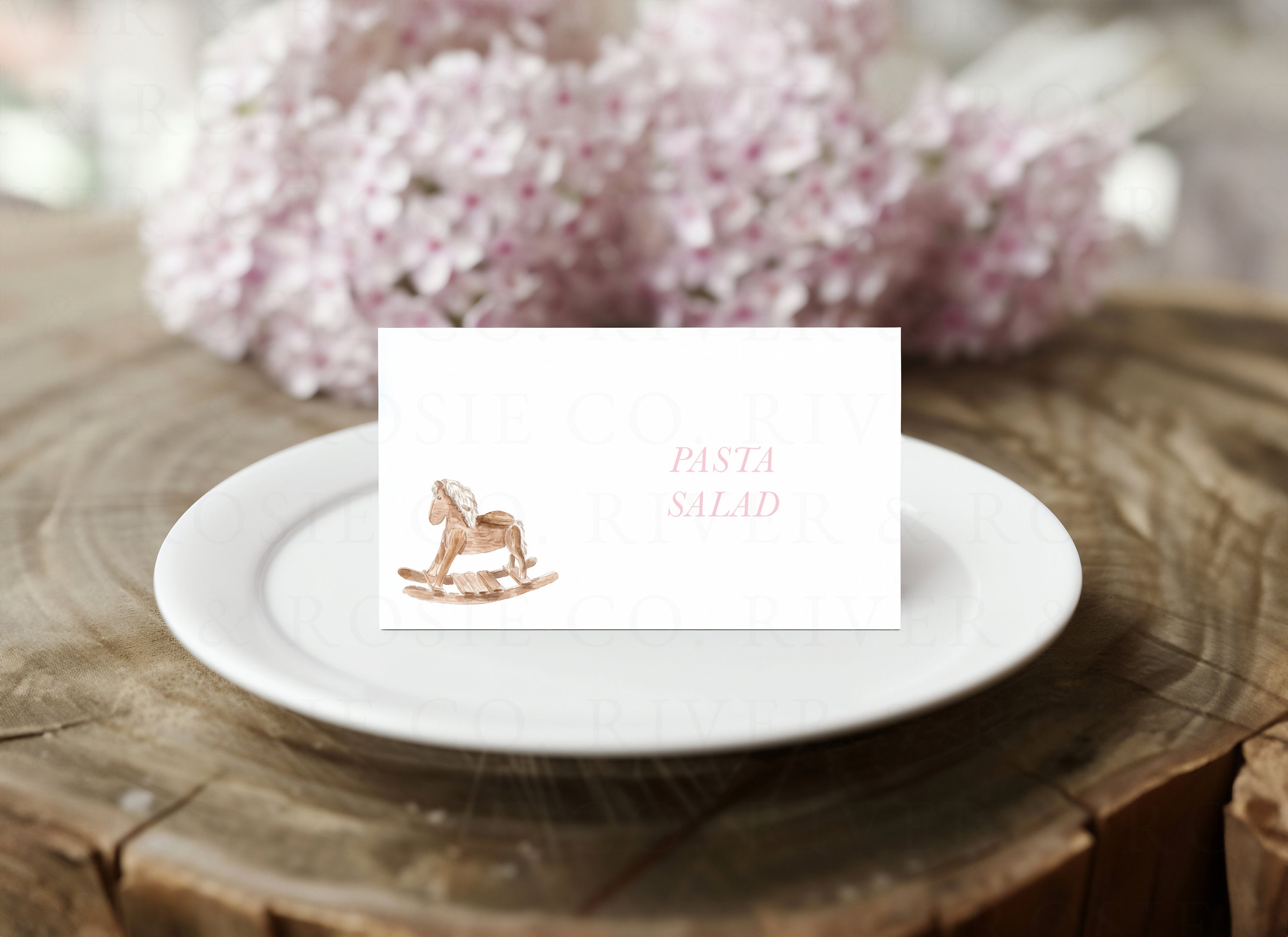 Personalized Food Labels, Printable Download, Folded Name Card, Place ...