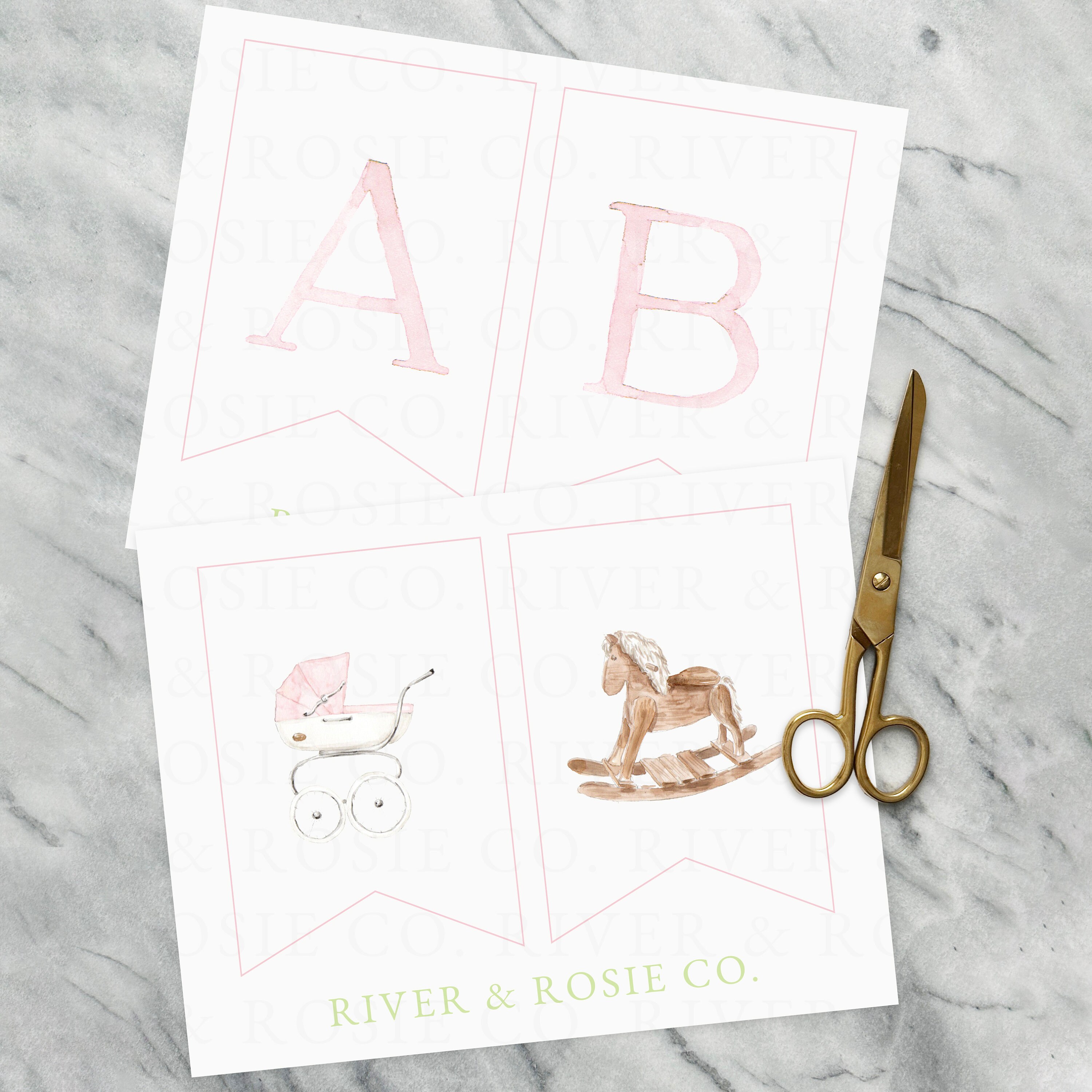 Printable Name Banner, Baby Name Banner, Baby Shower Pennant Banner ...