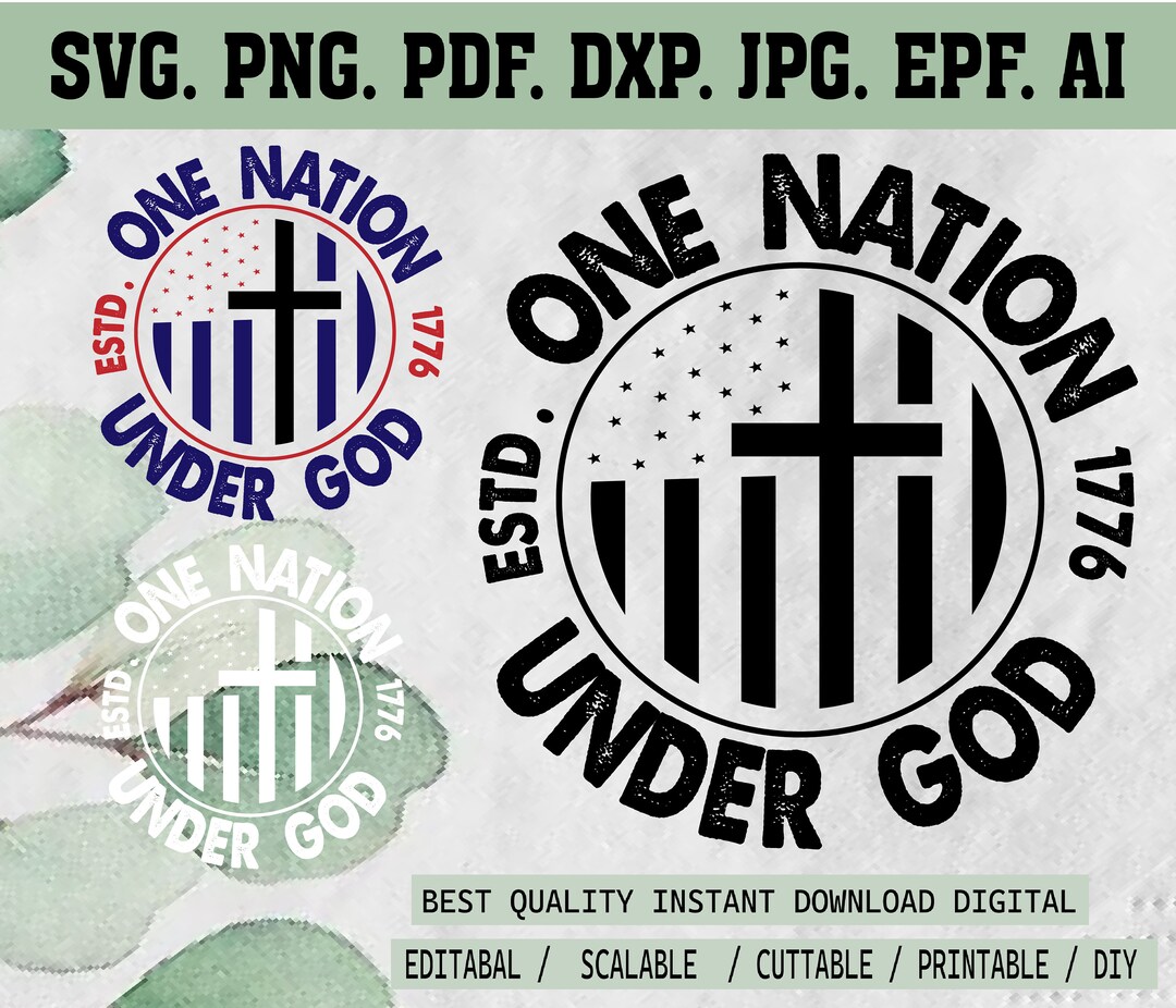 One Nation Under God Png, One Nation Under God Svg, One Nation Under ...