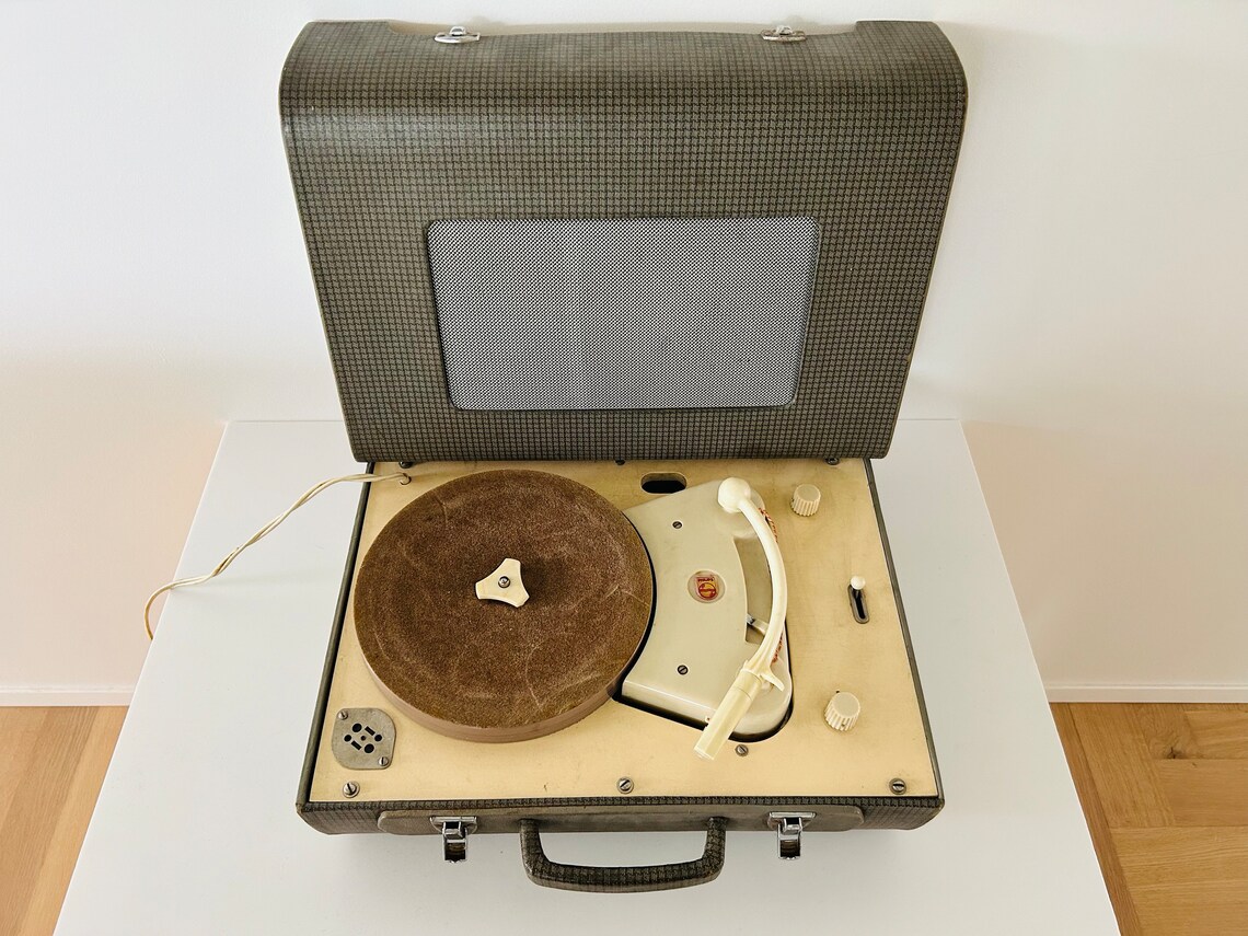 Philips Portable Gramophone Record Player - Ca. 1955 - Complete and ...