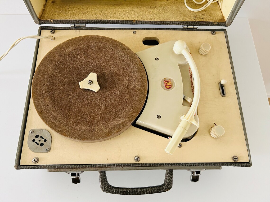 Philips Portable Gramophone Record Player - Ca. 1955 - Complete and ...