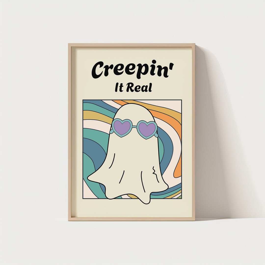 Creepin' It Real | Funny Quote | Unique Poster | Retro Quote Wall Print ...