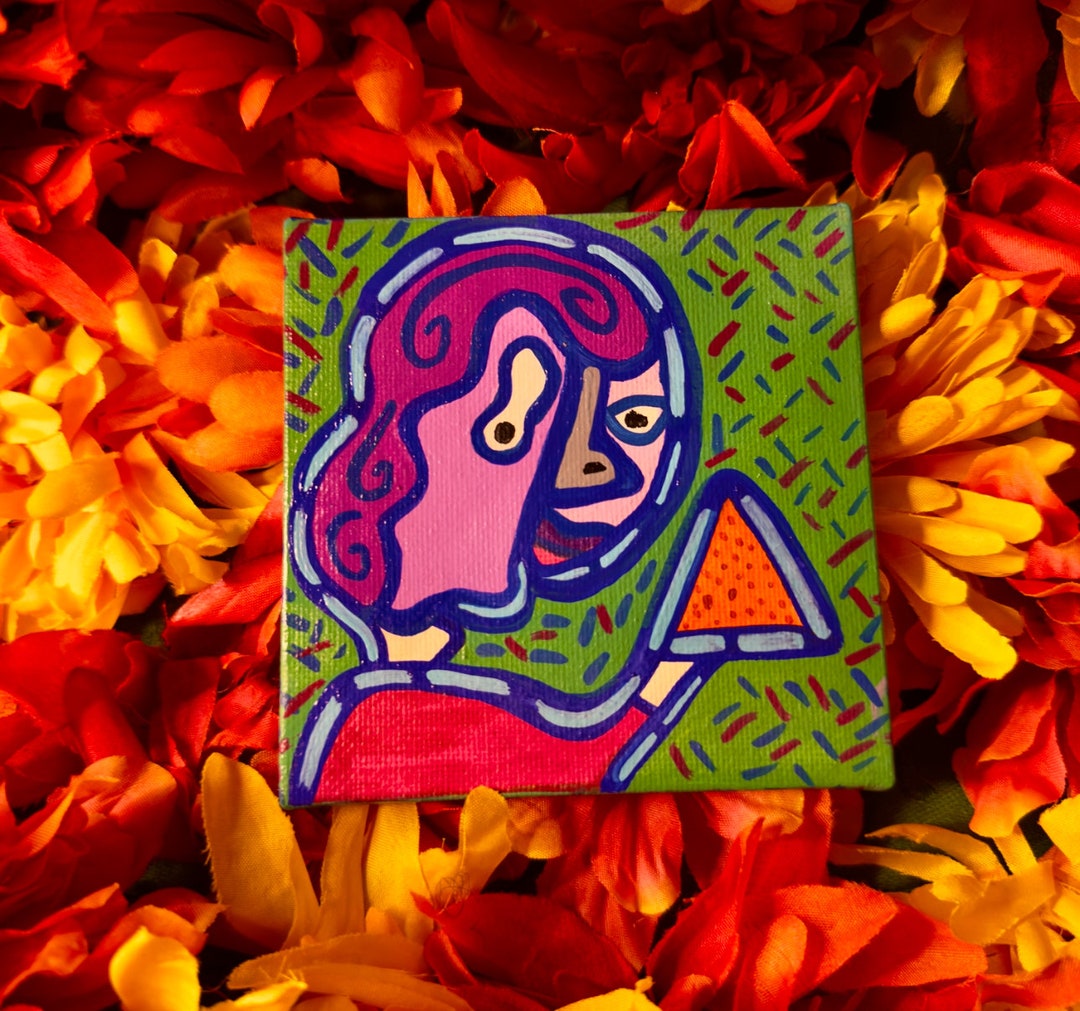 Picasso Inspired Original Mini Painting Girl Doritos - Etsy