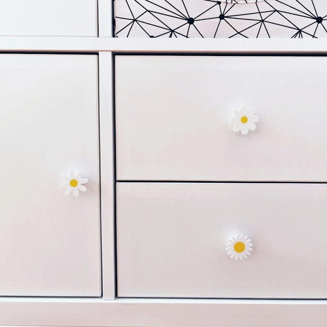 Custom Daisy Handles for Kallax Drawer or Door, Flower Handle, Cabinet ...