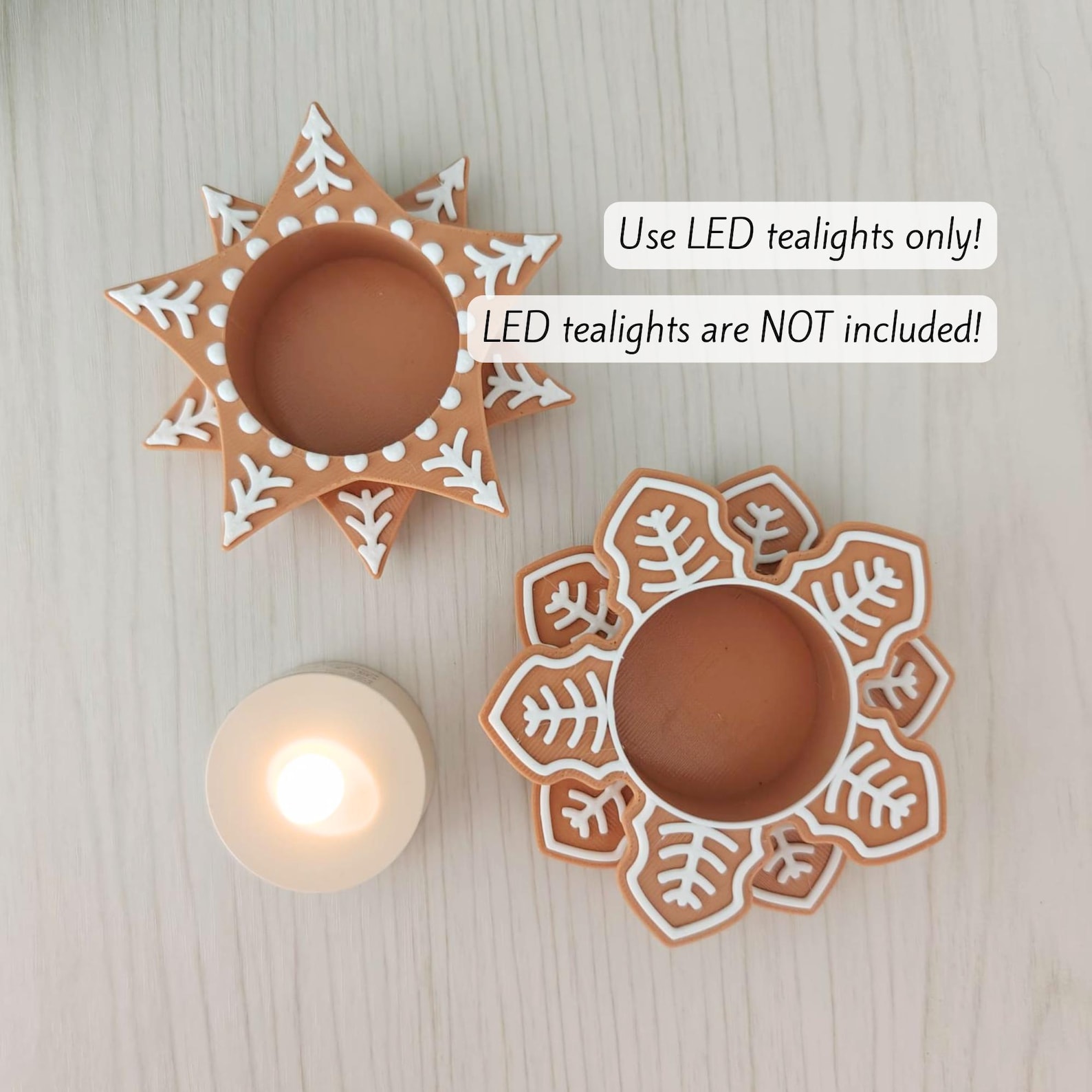 Gingerbread Cookie LED Tealight Holder, Christmas Gift, Holiday Decor ...