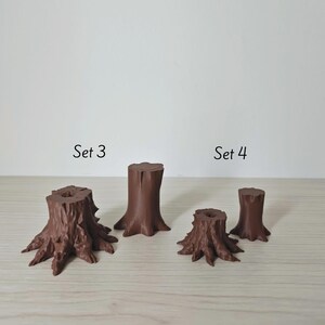 Miniature Tree Stumps, 3D Printed Stump Decor for Terrariums, Dioramas ...