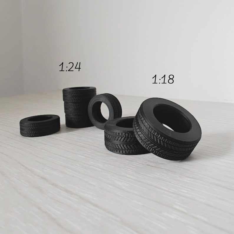 Miniature Tires, 1/64, 1/24, 1/18 Scale Diorama Accessories for ...