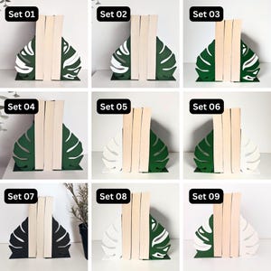Monstera Bookends, Gift for Book Lovers, Monstera Deliciosa, Monstera ...