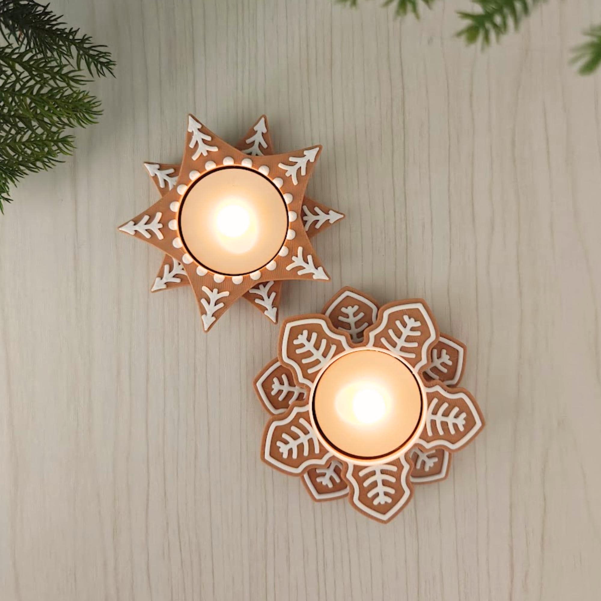 Gingerbread Cookie LED Tealight Holder, Christmas Gift, Holiday Decor ...