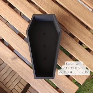 Coffin Planter With Drainage & Tray, Gothic Plant Pot, Home Decor, 3D ...