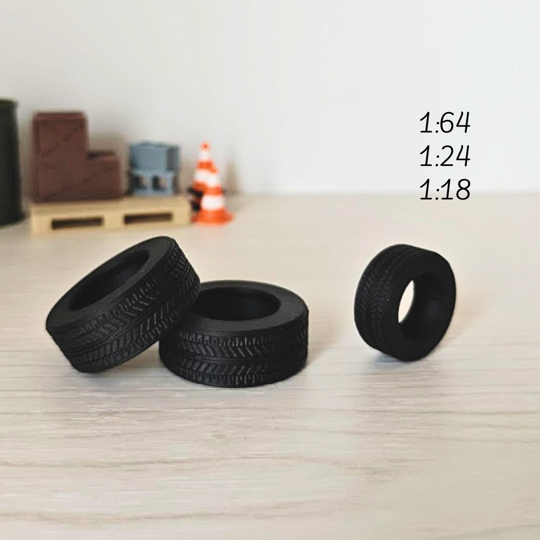 Miniature Tires, 1/64, 1/24, 1/18 Scale Diorama Accessories for ...