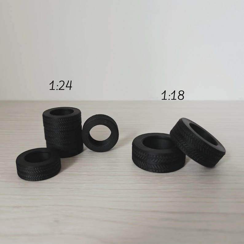 Miniature Tires, 1/64, 1/24, 1/18 Scale Diorama Accessories for ...