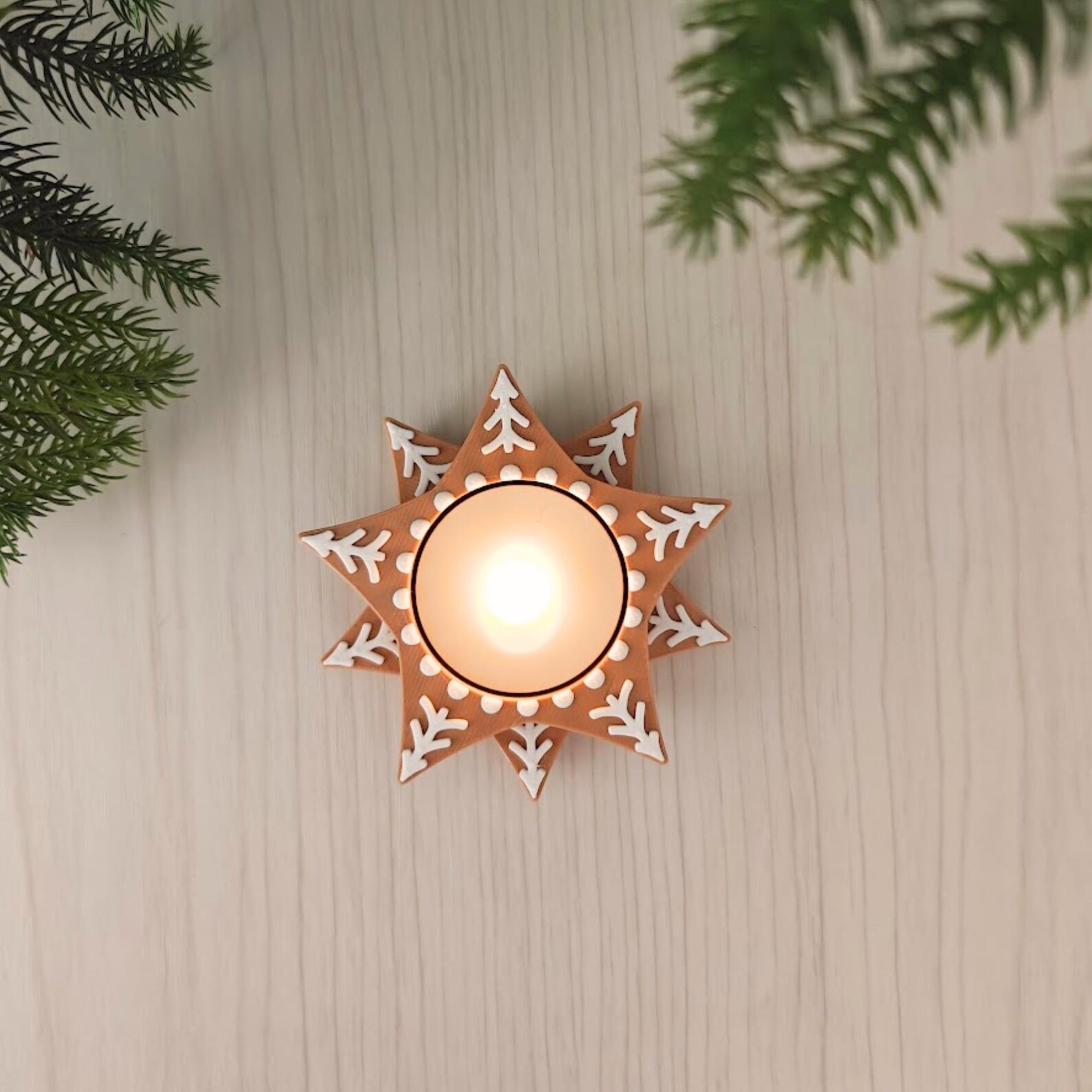Gingerbread Cookie LED Tealight Holder, Christmas Gift, Holiday Decor ...
