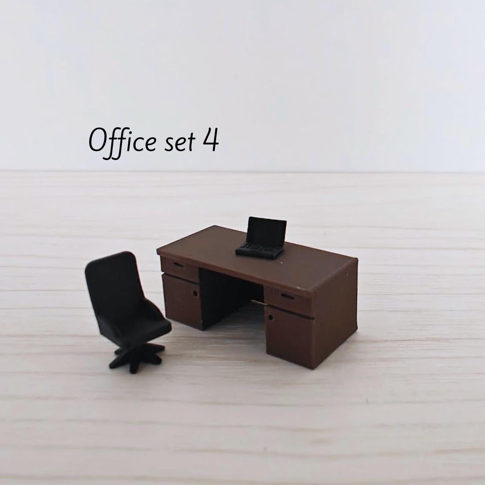 Miniature Office Furniture Set, 1/64 Scale Diorama Accessories for Mini ...