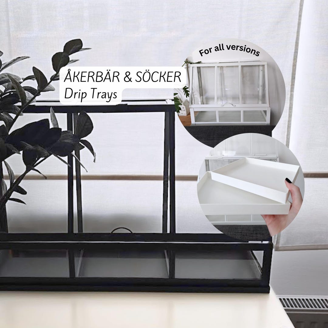 Drip Trays for IKEA AKERBAR & SOCKER Greenhouse, Custom-fit Trays for ...