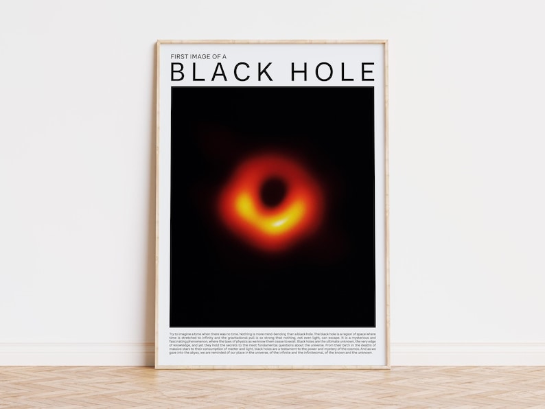 Black Hole Poster, Astronomy Wall Art, Space Print, NASA Poster, Outer ...
