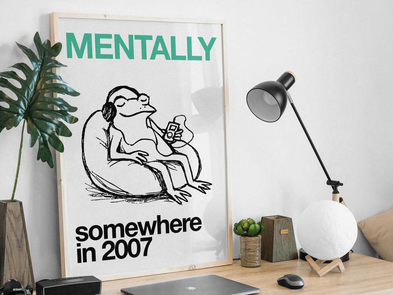 Retro Frog Music Print: 2000s Nostalgia Art (digital Download) - Etsy