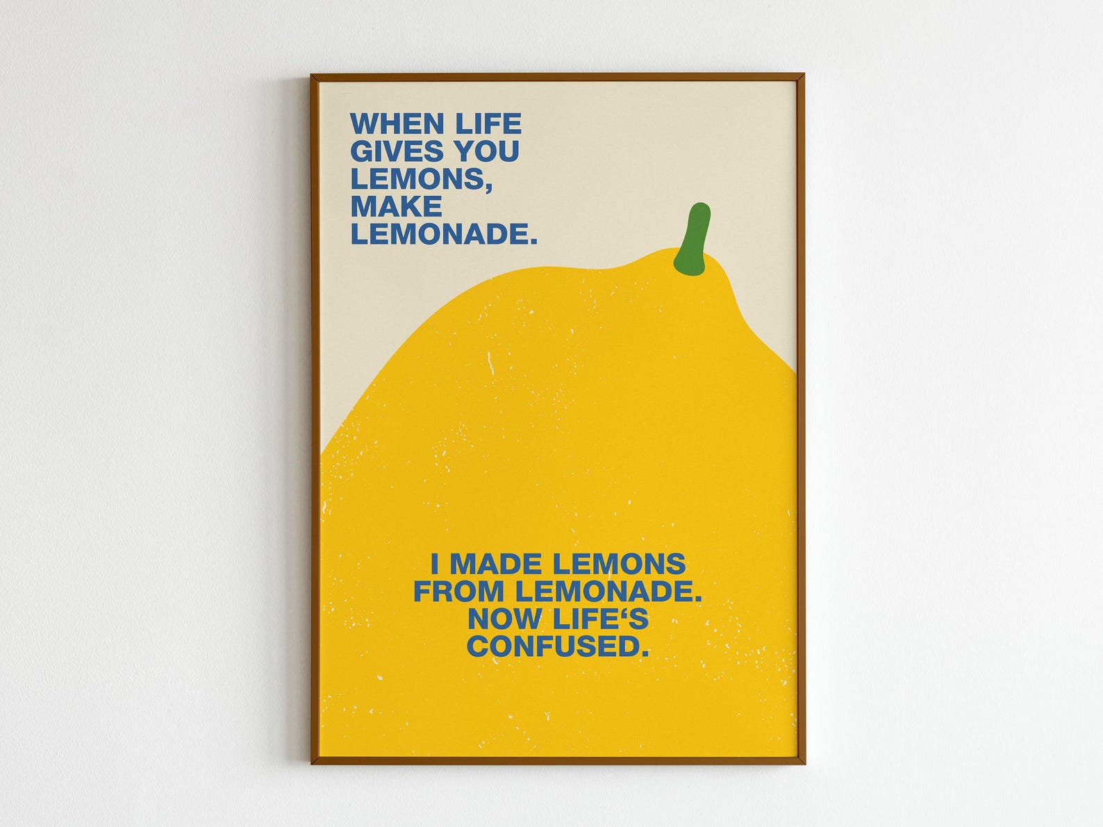 Lemon Quote Art Print: Funny Sarcastic Poster - Etsy