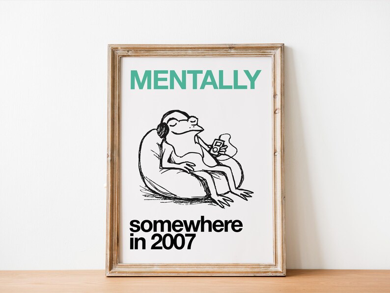Retro Frog Music Print: 2000s Nostalgia Art (digital Download) - Etsy