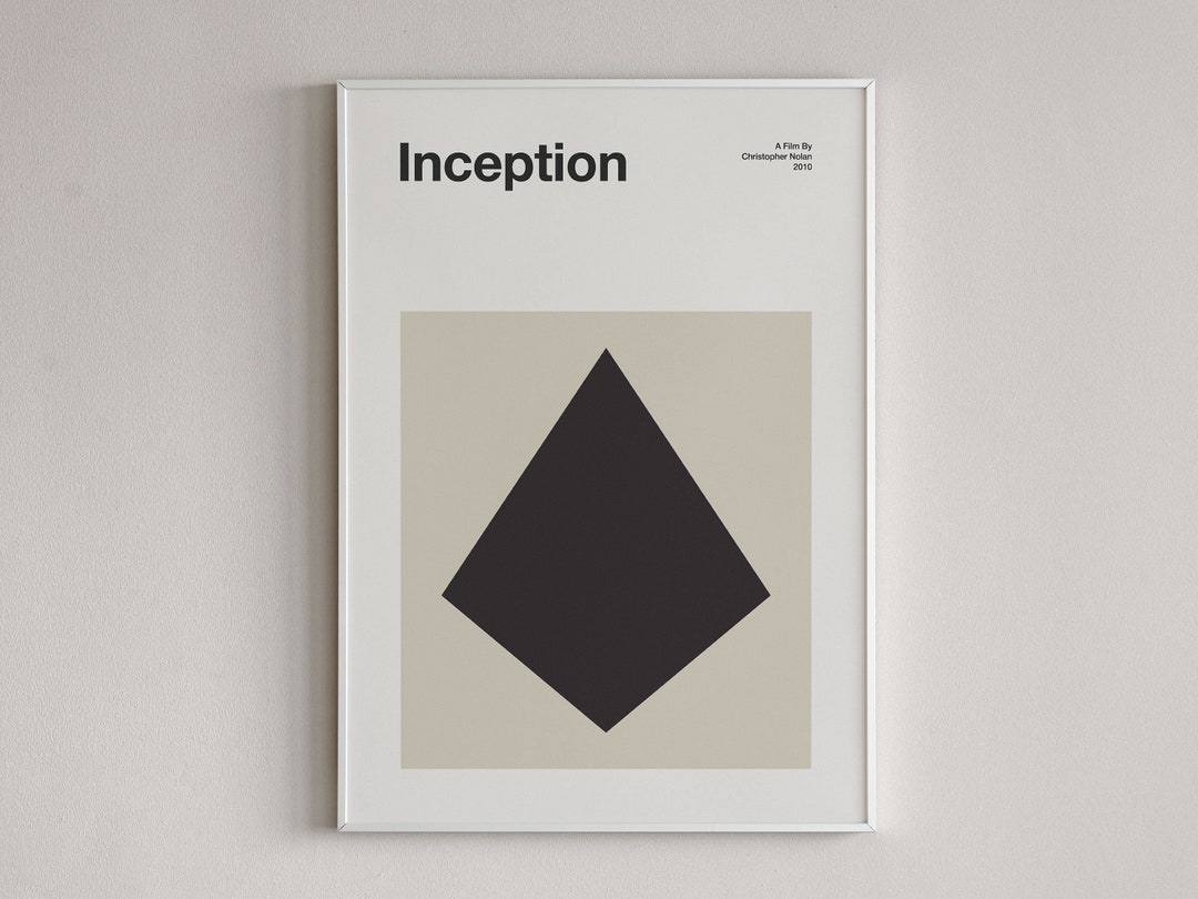 Inception Poster, Abstract Movie Print, Minimalist Art, Mid Century ...