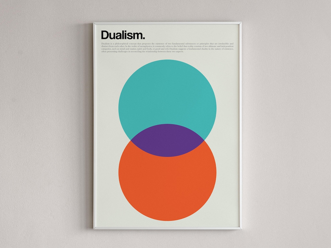 Dualism Poster, Modern Philosophy Art, Abstract Minimalist Print ...