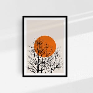 Minimalist Sunset Poster, Set of 3 Prints, Neutral Wall Art, Abstract ...