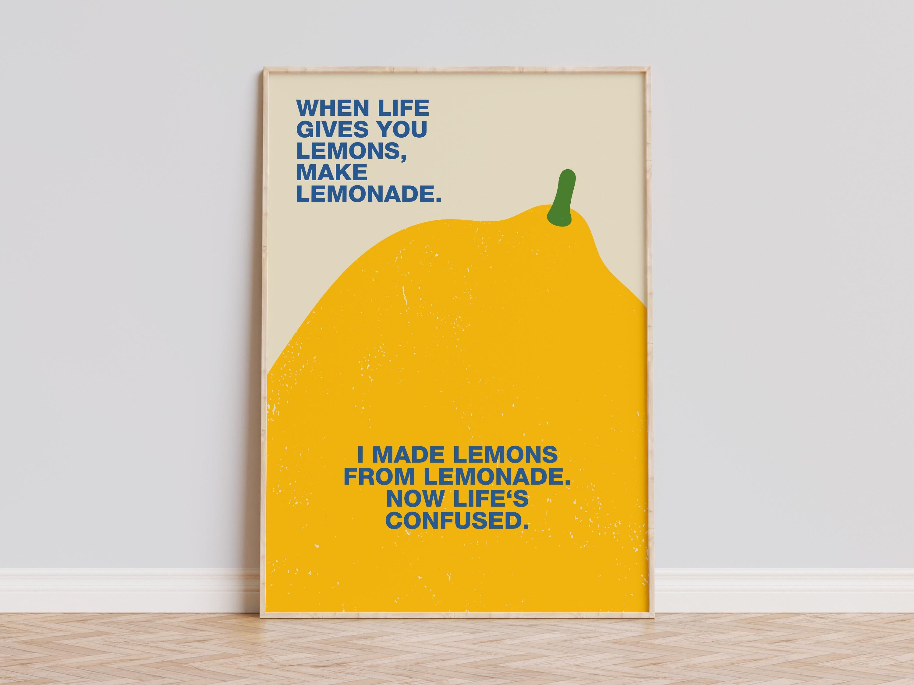 Funny Lemon Quote Art Print: Sarcastic Poster (digital Download) - Etsy