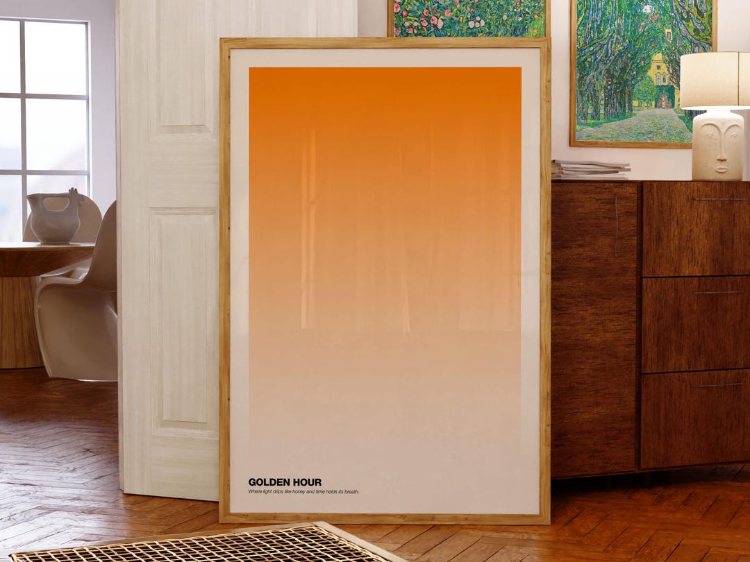 Golden Hour Gradient Print: Minimalist Sunset Art (digital Download) - Etsy