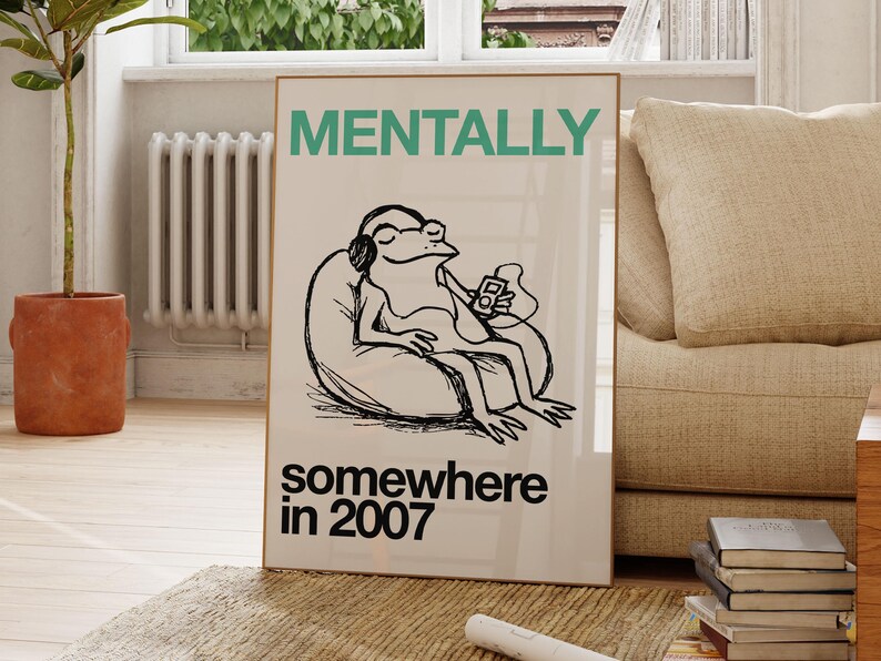Retro Frog Music Print: 2000s Nostalgia Art (digital Download) - Etsy