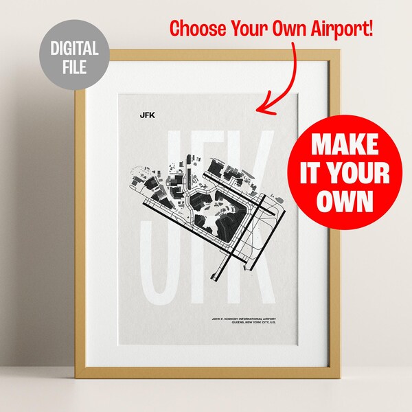 Airport Runway Map - Etsy