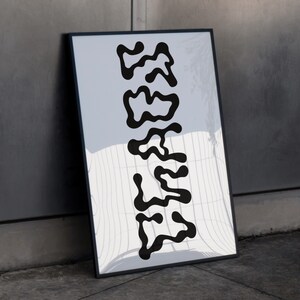 Chaos Art Print, Modern Typography Poster, Minimalist Art, Statement ...