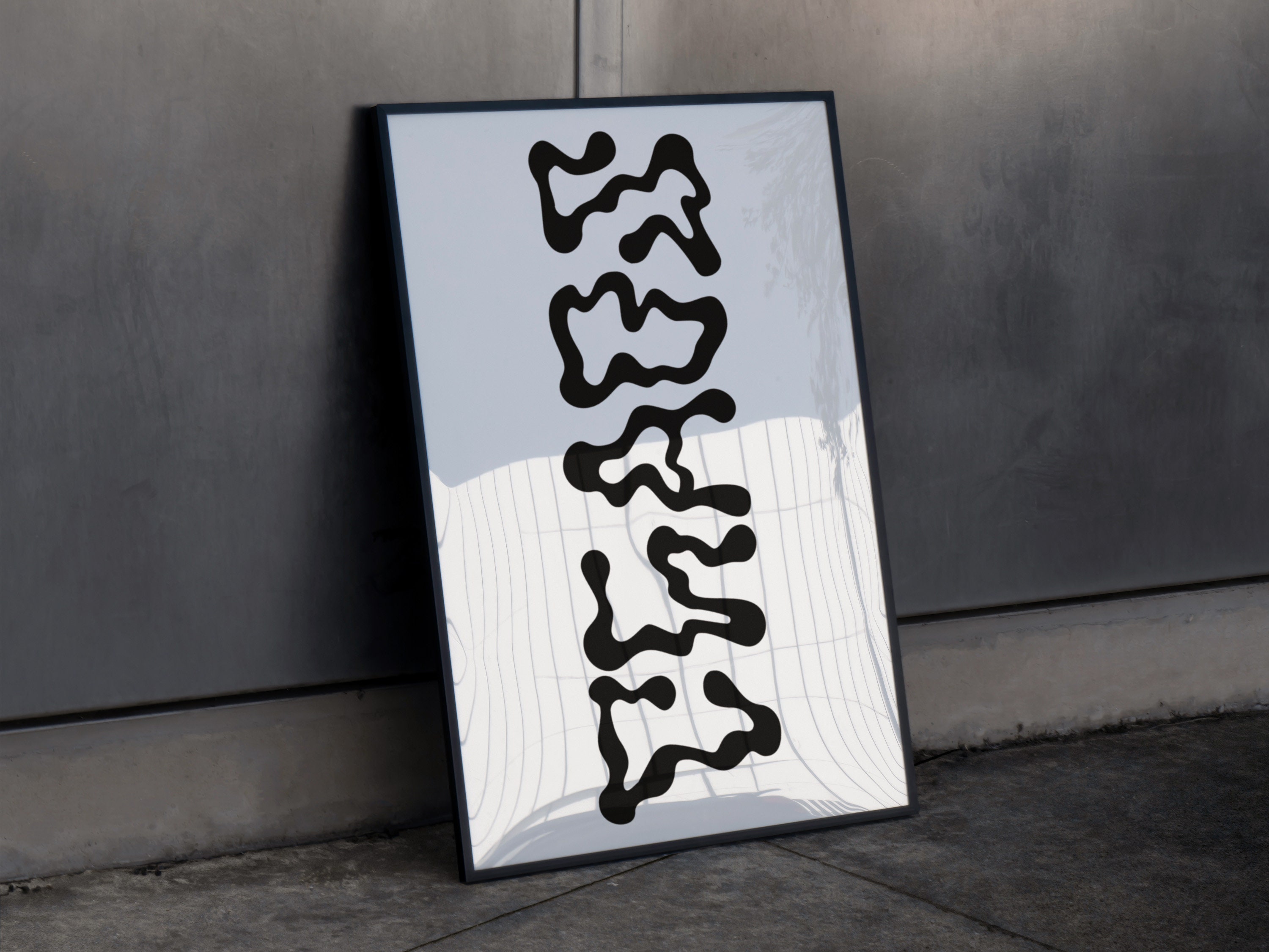Chaos Art Print, Modern Typography Poster, Minimalist Art, Statement ...