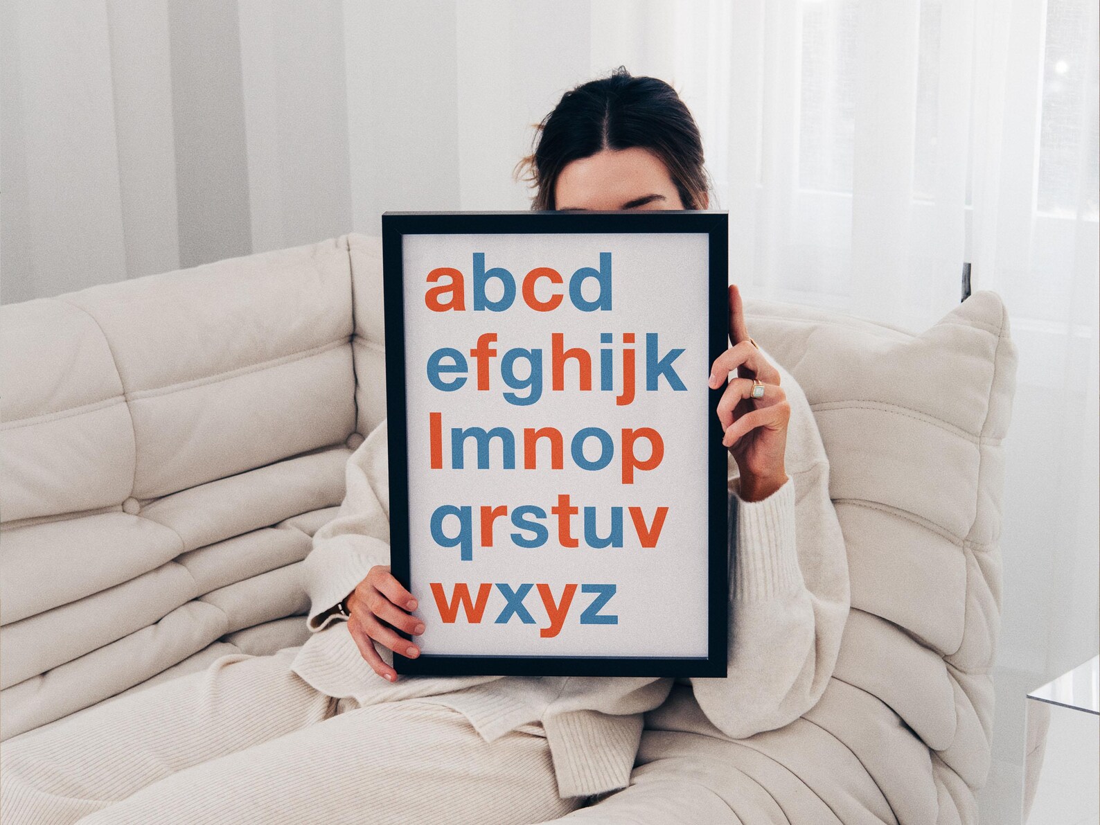 Colorful Alphabet Poster: Modern Educational Wall Art - Etsy