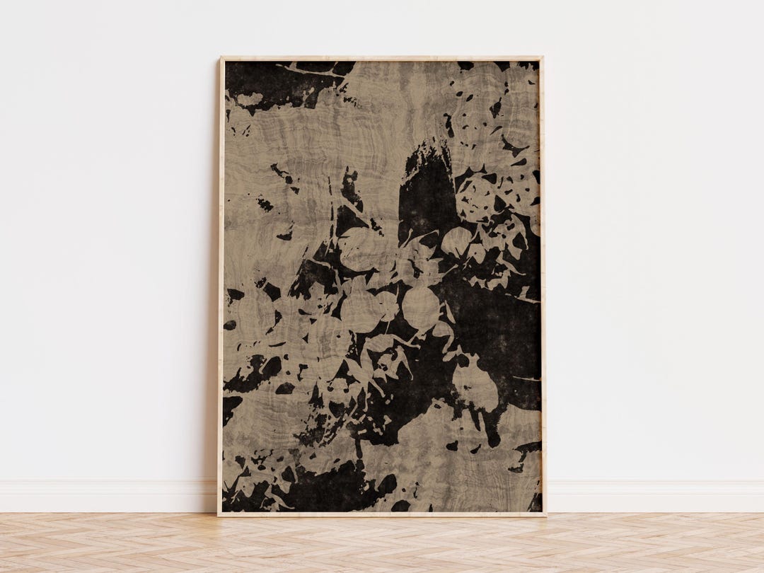 Abstract Floral Art Print, Vintage Flower Wall Art, Modern Botanical ...