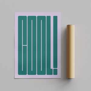 Cool Typography Art, Bold Text Poster, Modern Print, Hip Wall Decor ...