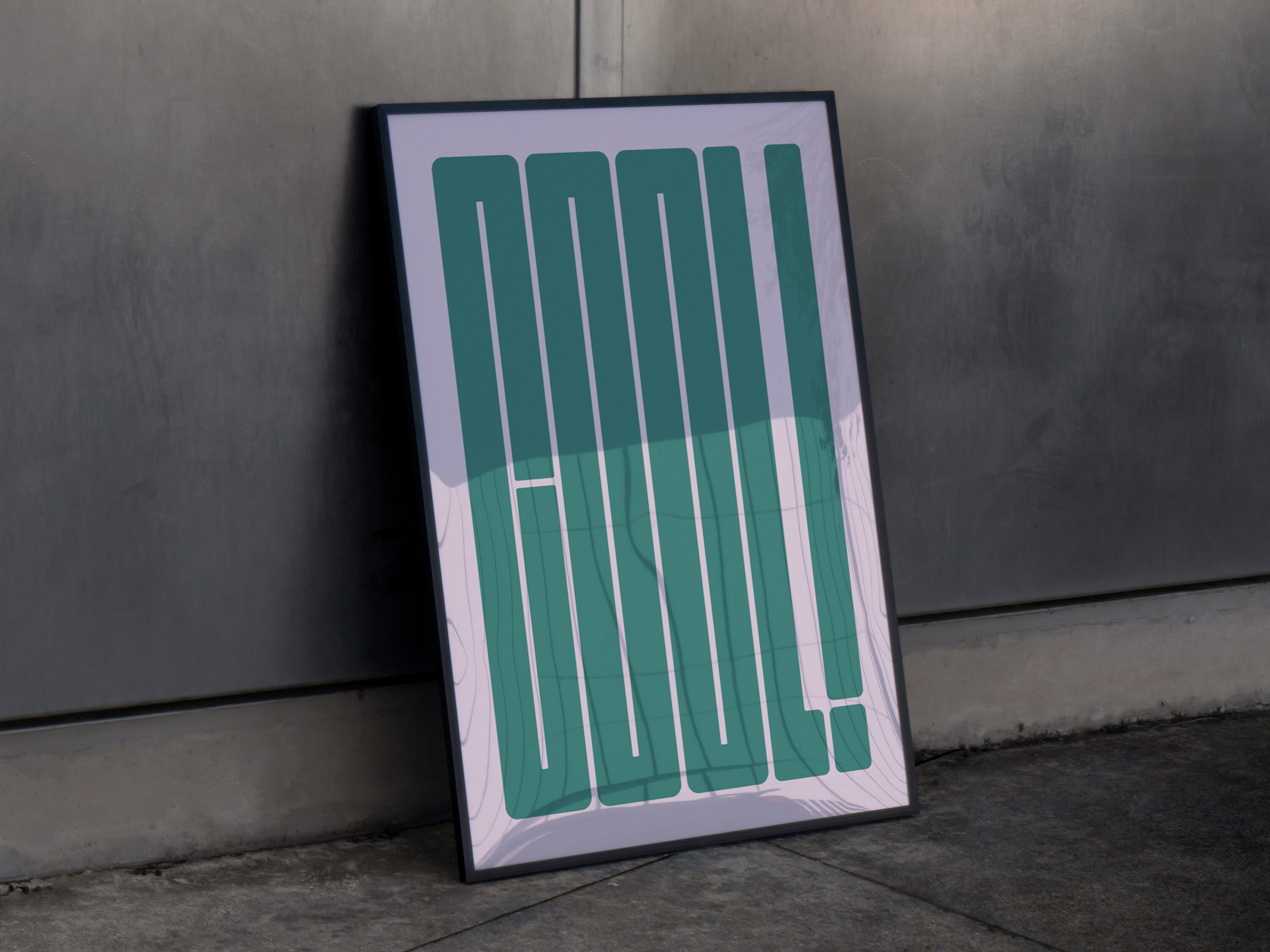 Cool Typography Art, Bold Text Poster, Modern Print, Hip Wall Decor ...