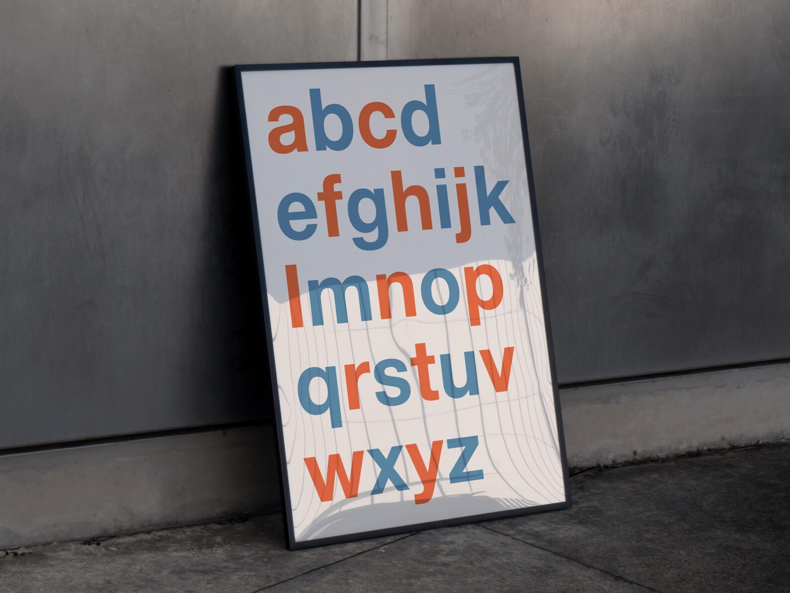 Colorful Alphabet Poster: Modern Educational Wall Art - Etsy