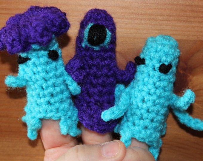 Finger Puppet Crochet Pattern Googly Eye Ring PDF INSTANT DOWNLOAD ...