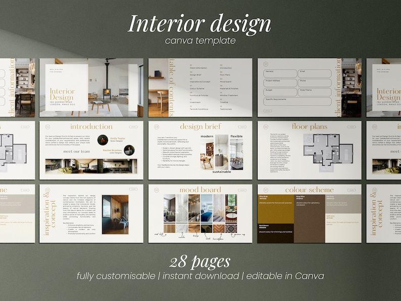 Interior Design Proposal Presentation Template for Small Businesses ...