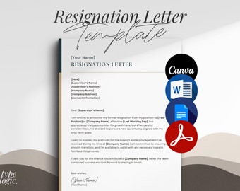 Google Docs Resignation Letter Template Resign Letter of Resignation ...