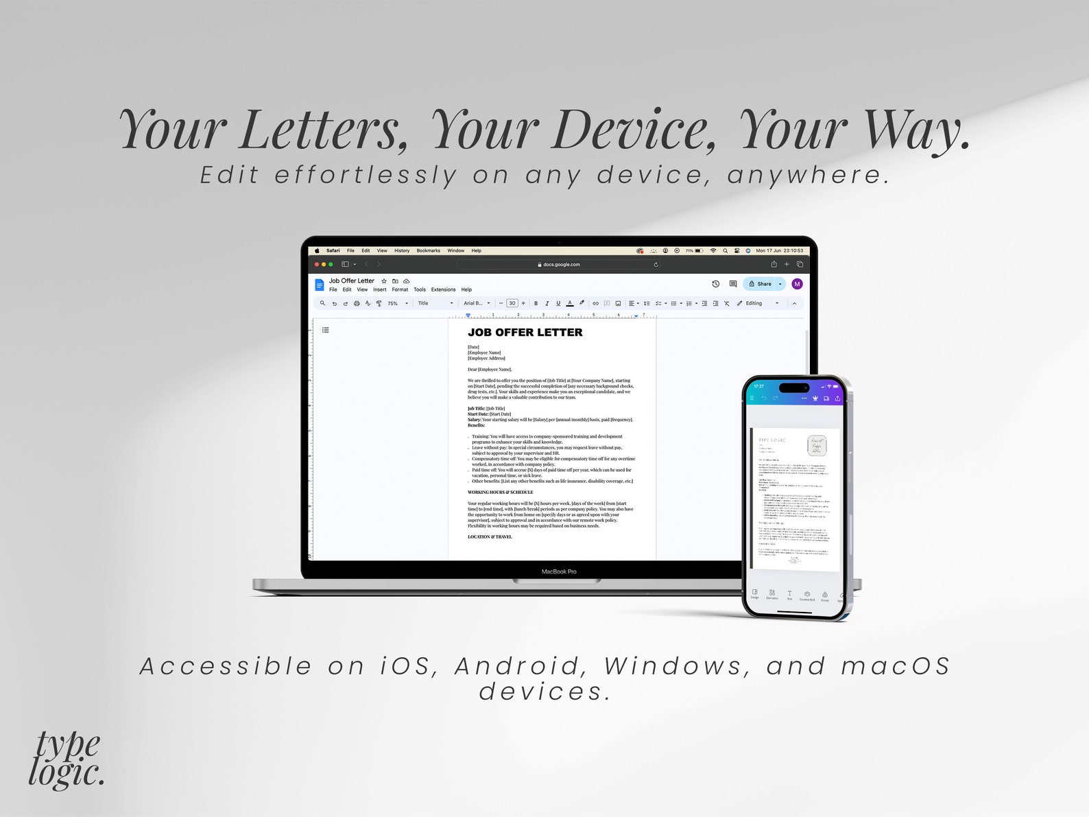 Printable Job Offer Letter Template - Editable Canva, Word & PDF - Etsy