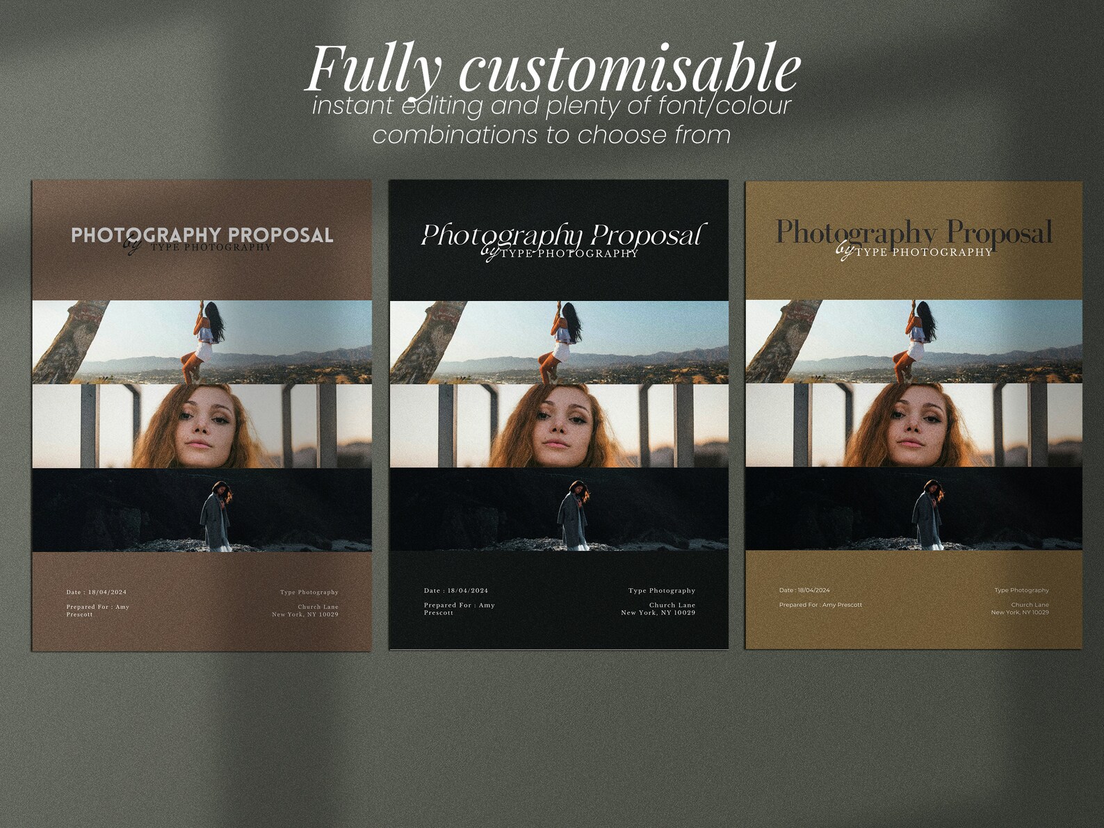 Photography Proposal Template - Editable Canva Price List (digital ...