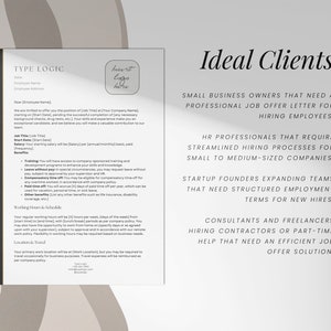 Printable Job Offer Letter Template - Editable Canva, Word & PDF - Etsy