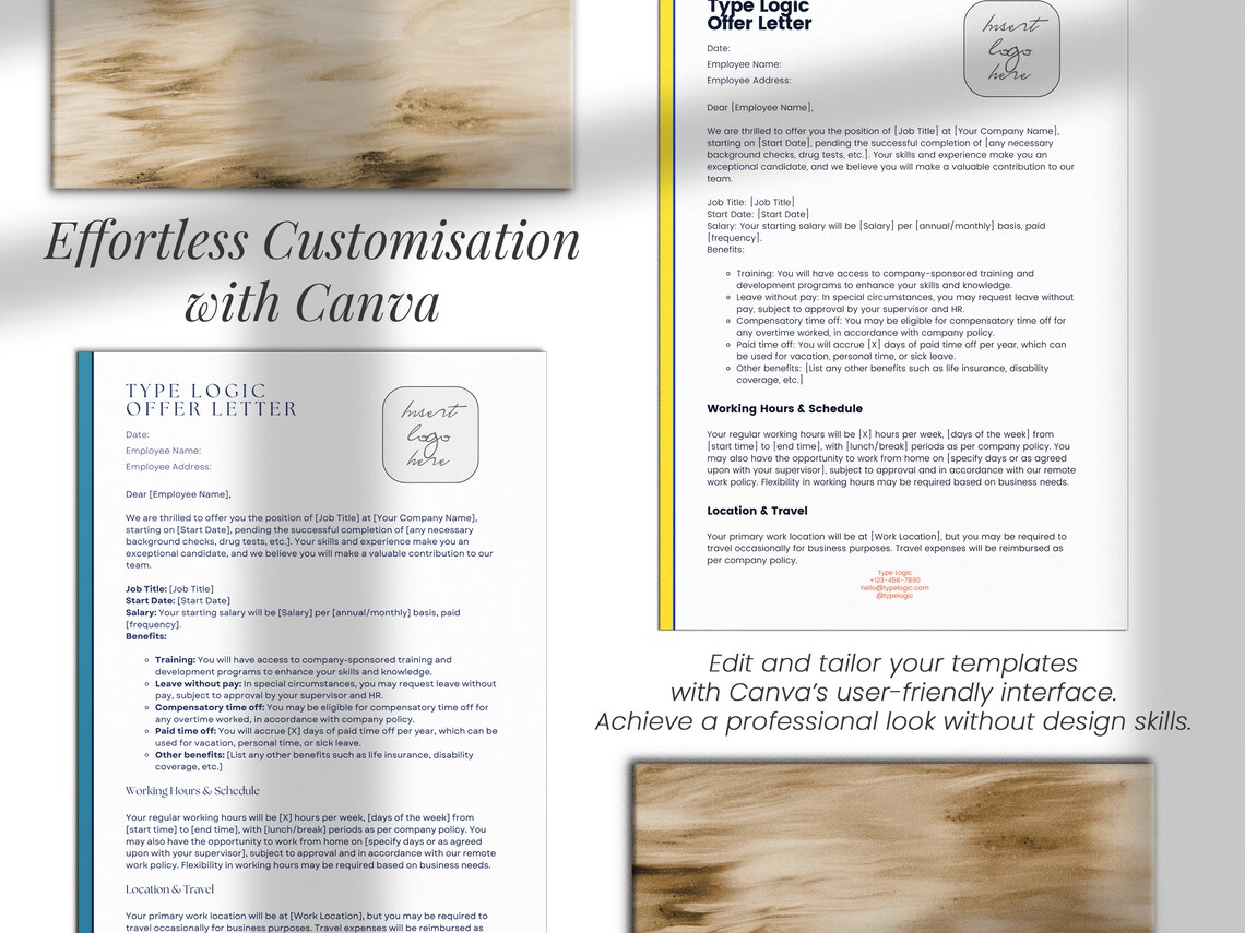 Professional Job Offer Template - Printable Offer Letter for Employment ...