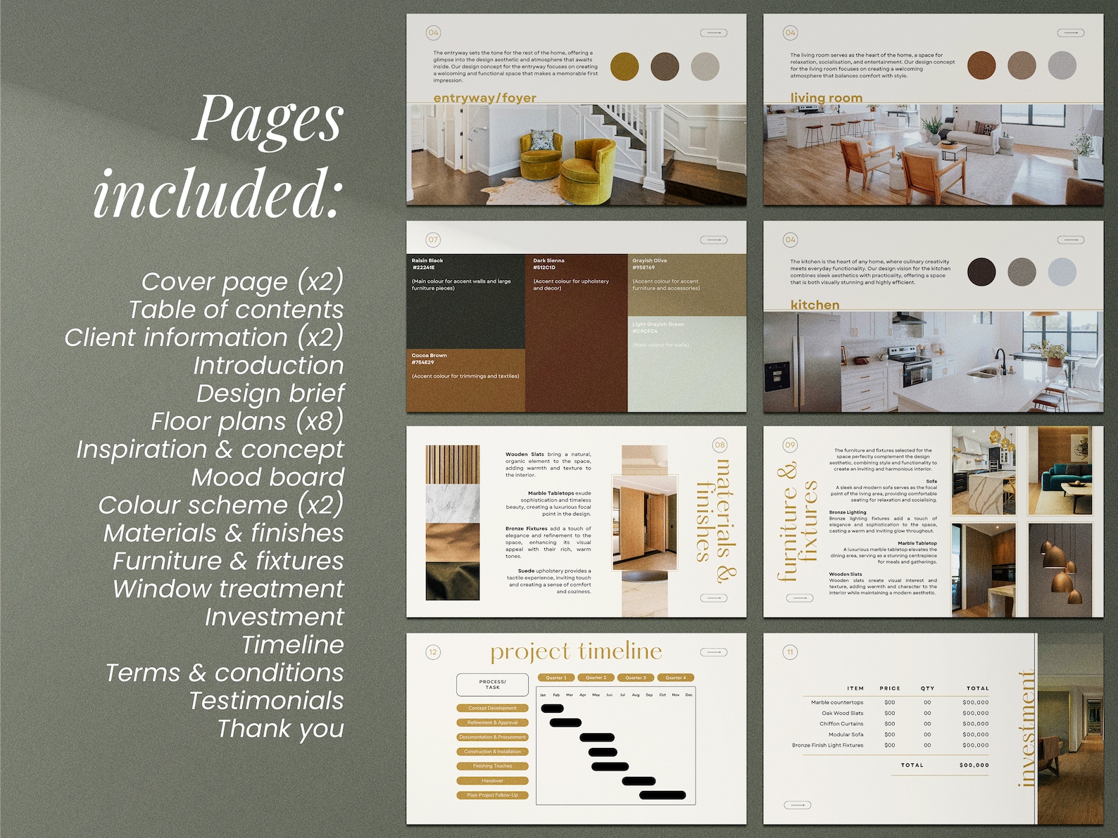 Interior Design Proposal Presentation Template for Small Businesses ...
